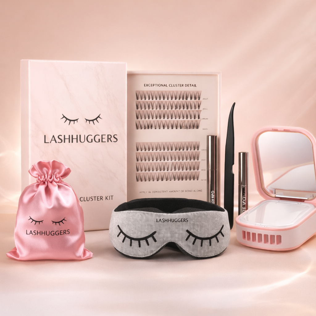 Ultimate lash Clusters Kit With Lashhuggers and drying fan Mirror ...
